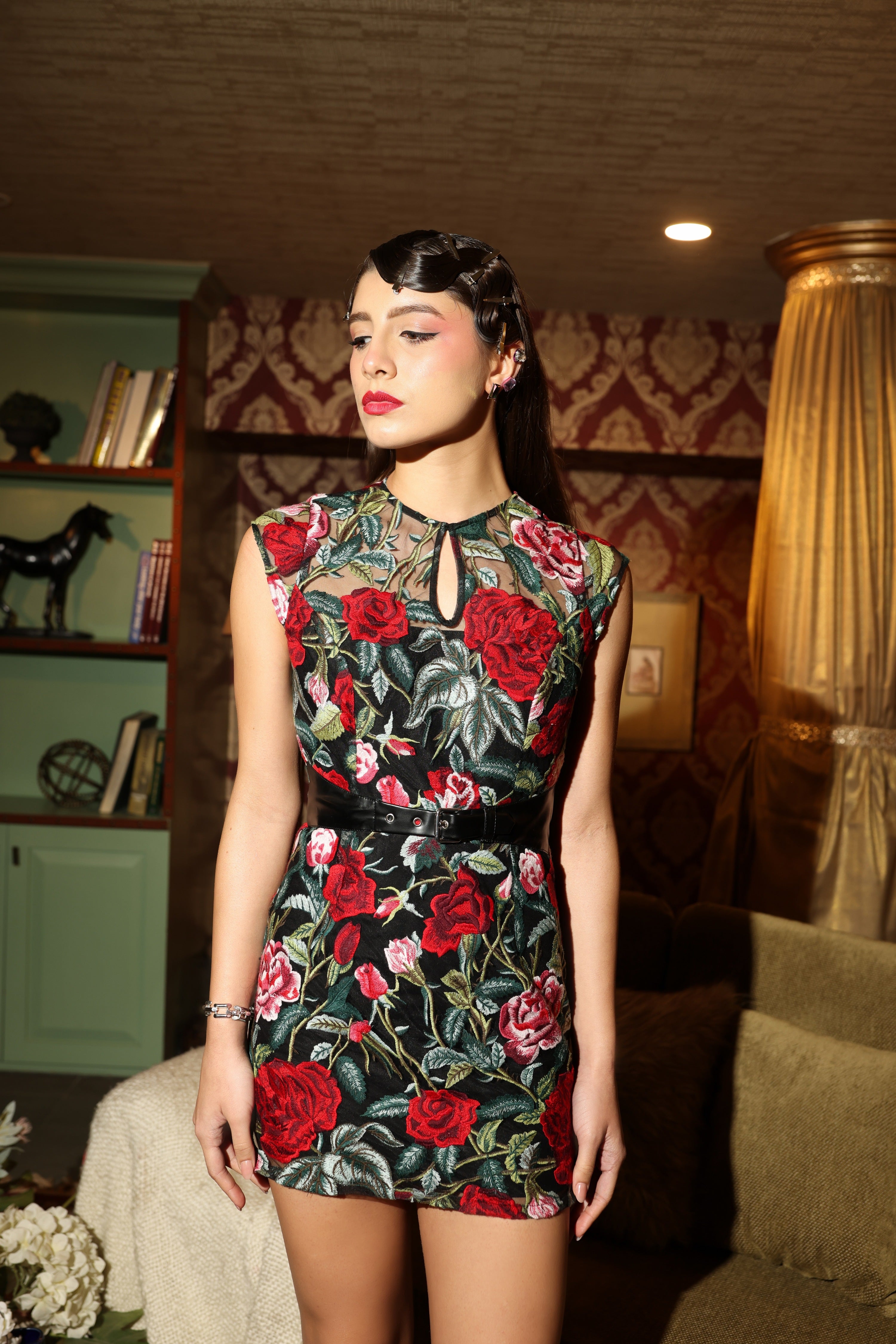 Floral Backless dress – Label Aparna Rawat